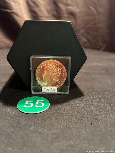Morgan Dollar Design - 1oz. Pure Copper Bullion Round!! | Aurora ...