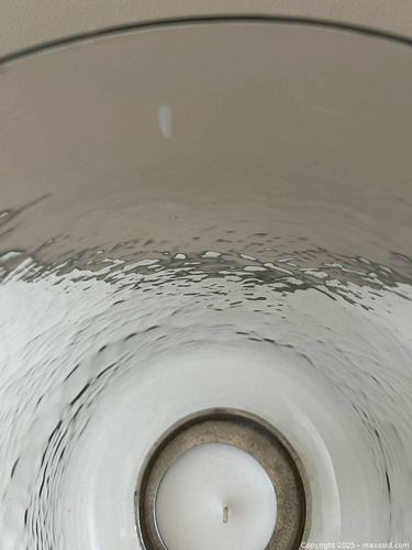 Glass and Metal Conch Shell Centerpiece | Maxsold