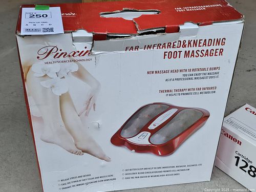 Far infrared foot massager and Canon 128 toner | Maxsold