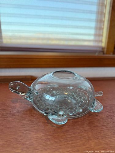 Vintage Turtle Bowl Hand Blown Glass Terrarium Fishbowl | Salinas ...