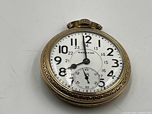 Hamilton 992B Railway pocket watch with glass dome | Maxsold