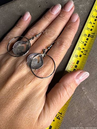 Northwest Coast Indigenous Sterling Silver Eagle/Raven Earrings ...