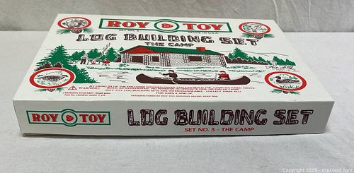 Vintage Roy Toy Log Building Set – “The Camp” – Real Wood Construction ...