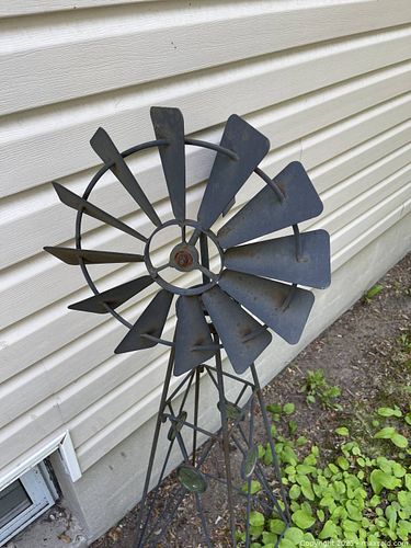 4 Ft Black Metal Garden Windmill for Outdoor Decor | Ajax (Ontario ...