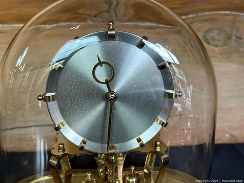Vintage Kundo Anniversary Clock by Kieninger & Obergfell – Glass Dome ...