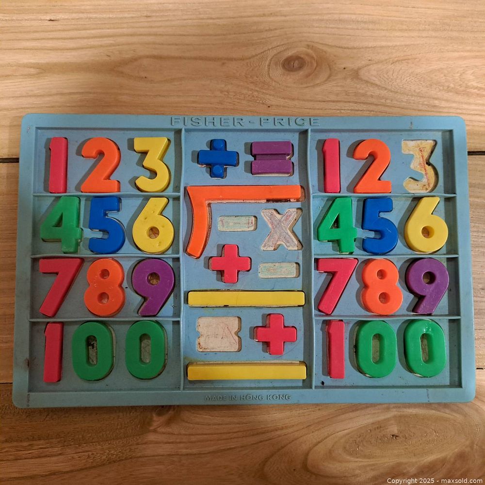 Vintage Fisher-Price Magnetic Number Board | Maxsold