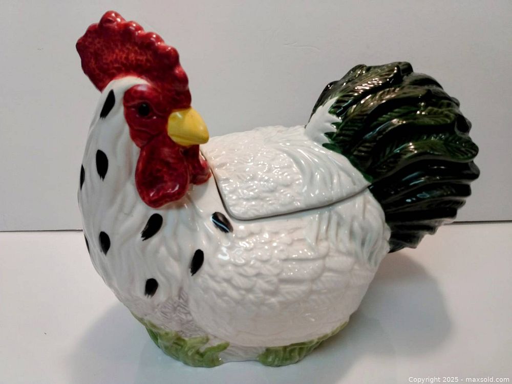 Ceramic rooster cookie jar | Maxsold
