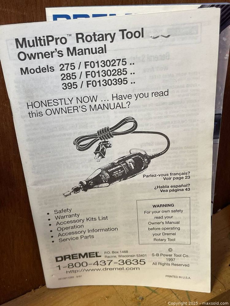 Dremel MultiPro 395 rotary tool with case, accessories, ActiveProducts ...