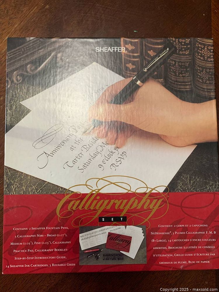 Sheaffer Calligraphy Set with 2 Pens, 3 Nibs, 12 Ink Cartridges ...