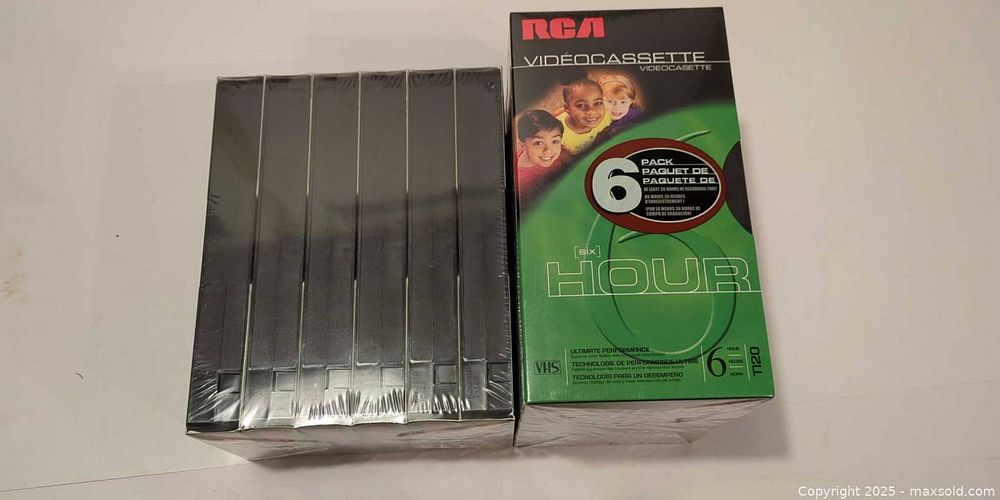 RCA 6-Hour Blank VHS Videocassette Tapes, 12 Sealed | Maxsold