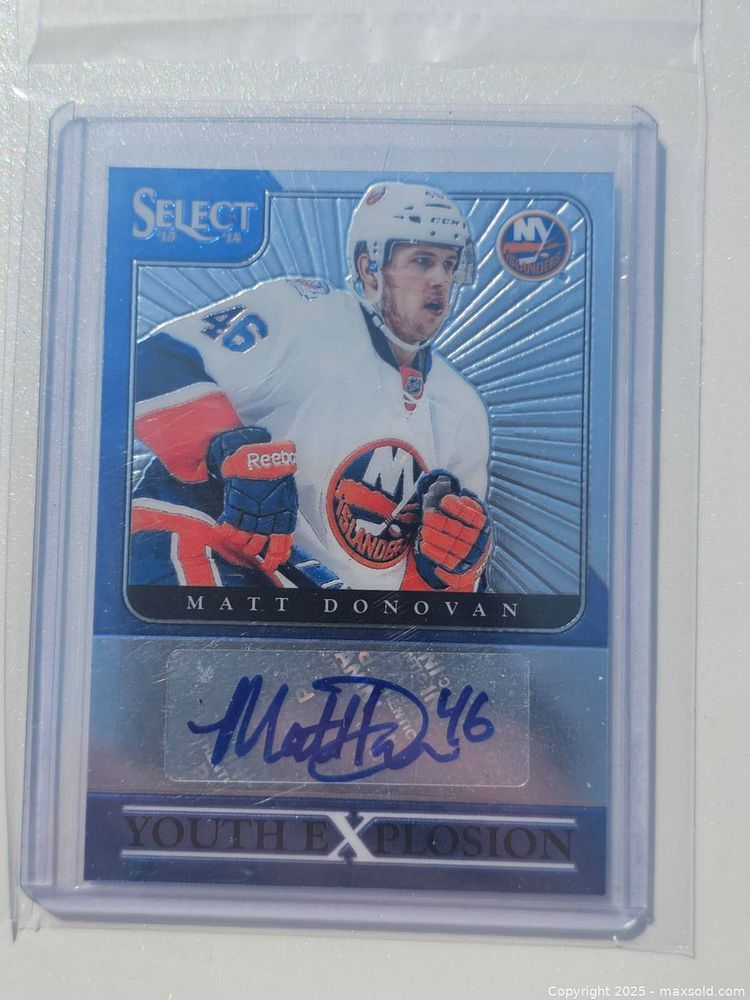 2013 Panini Select Matt Donovan Youth Explosion autograph card | Maxsold