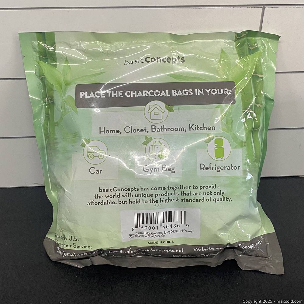 6-Pack 100g Bamboo Charcoal Odor Absorbing Bags | Maxsold