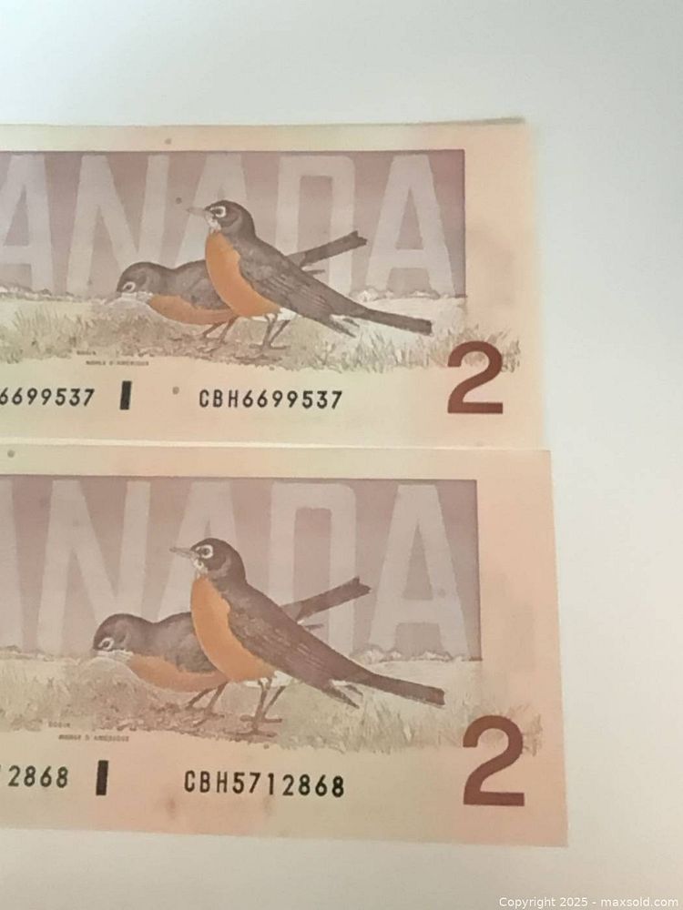 Two 1986 Canadian $2 Bills CBH | Maxsold