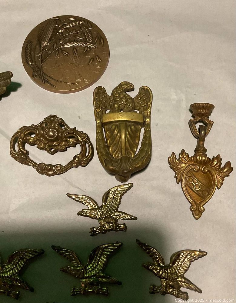 Antique brass Eagle flag Topper, Eagles pins & more | Norwood ...