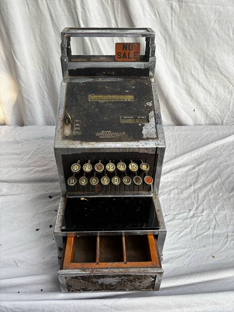 Antique National mechanical cash register | Maxsold