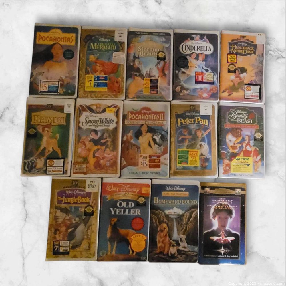 14 Sealed Disney VHS Clamshell Tapes | Maxsold