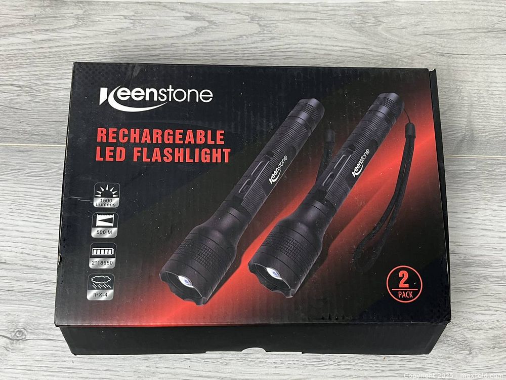 Keenstone Rechargeable LED Flashlights 2-Pack | Maxsold