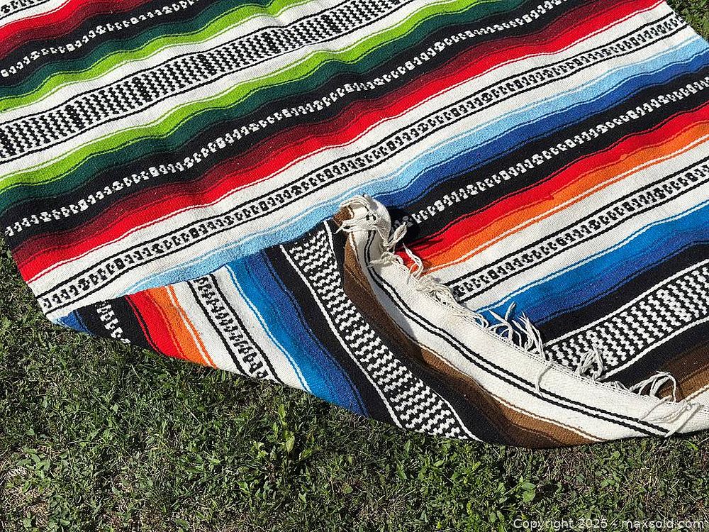 Vintage Mexican Woven Blanket Rug Serape | Hamilton (Ontario, Canada ...