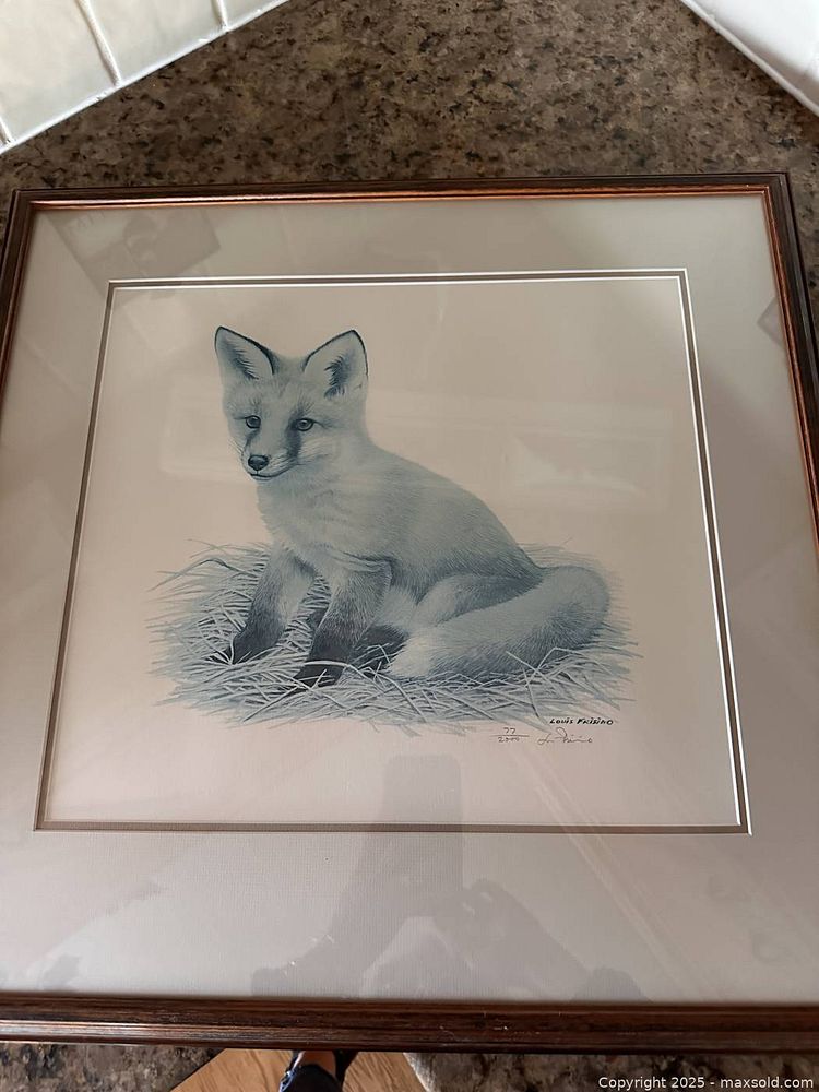 Louis Frisino limited edition signed fox print | Maxsold
