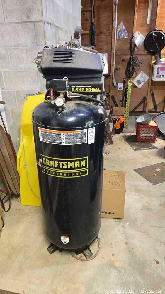 Craftsman Professional 60-Gallon 6.5 HP Vertical Air Compressor | Maxsold
