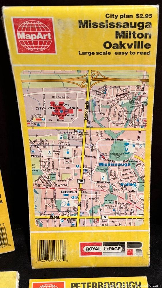 9 vintage MapArt Ontario road maps | Maxsold