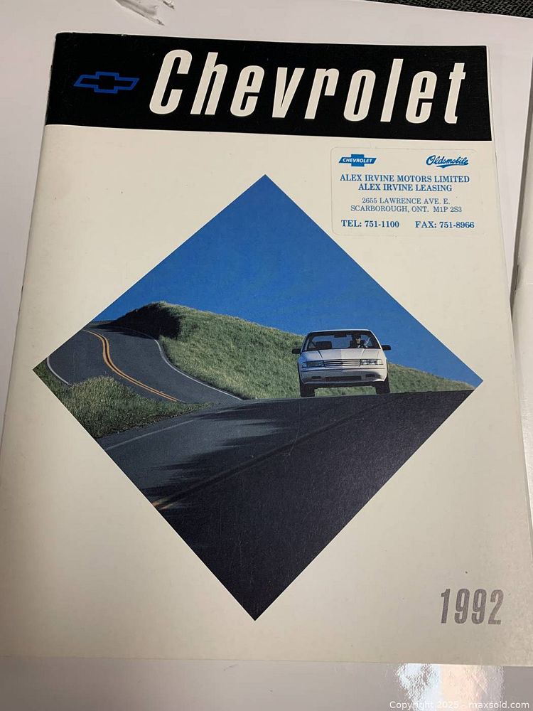 1992 & 1993 Chevrolet Car Sales Brochures | Oshawa (Ontario, Canada) SELLER MANAGED Downsizing ...
