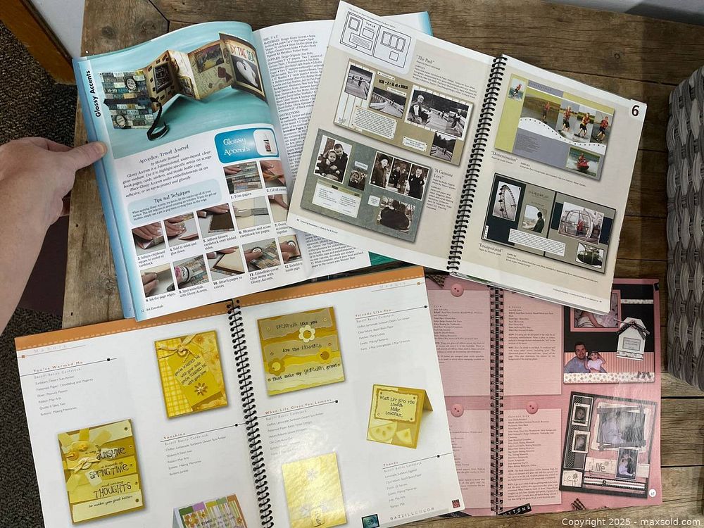 4 scrapbooking spiral-bound idea books | Maxsold