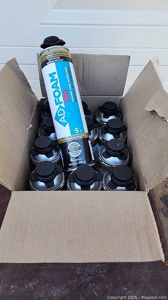 15 cans AD Foam Pro polyurethane spray foam | Maxsold