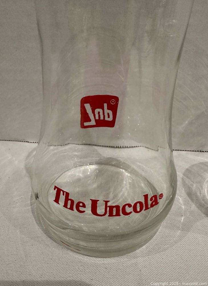 Vintage 7-Up Uncola carafe and Coca-Cola glass | Maxsold