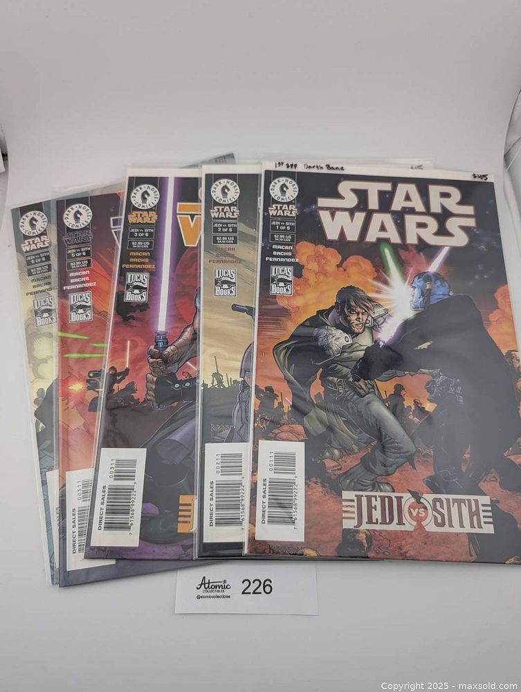 5 Star Wars: Jedi vs. Sith comic books | Maxsold