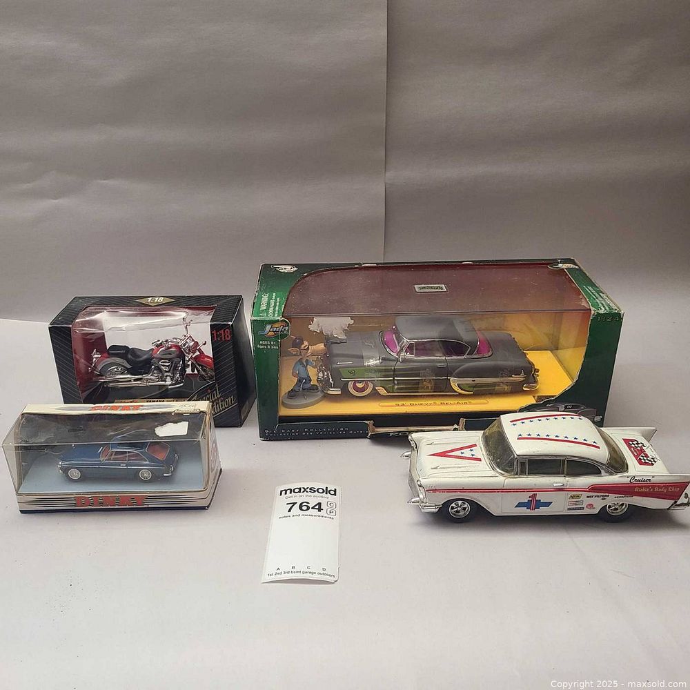 Road Rats Car With Figure, Dinky Blue Coupe, Maisto 1:18 Motorcycle ...