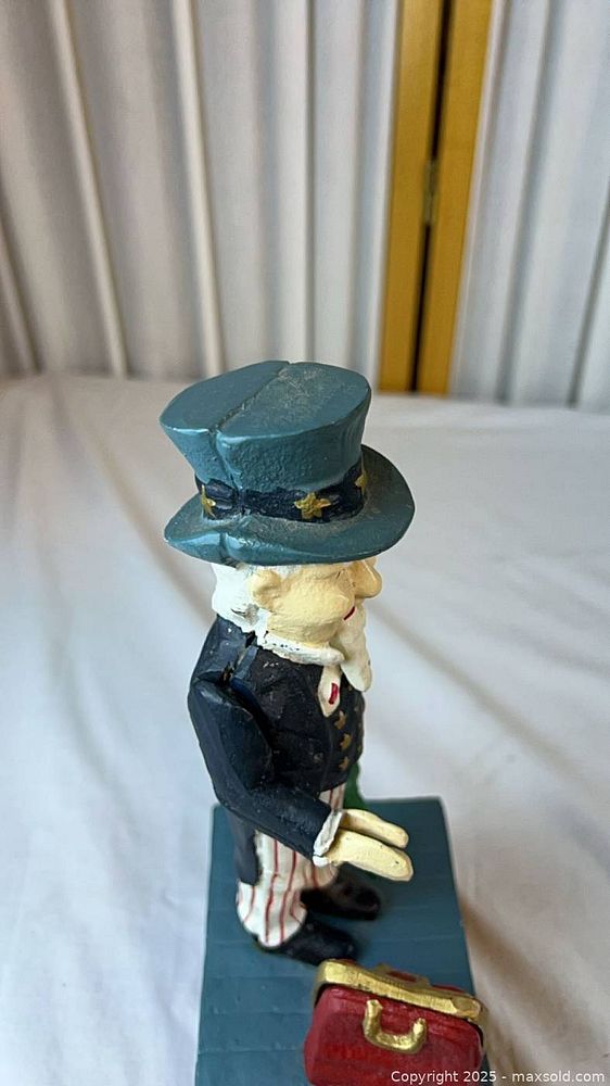 Uncle Sam cast iron mechanical coin bank | Maxsold