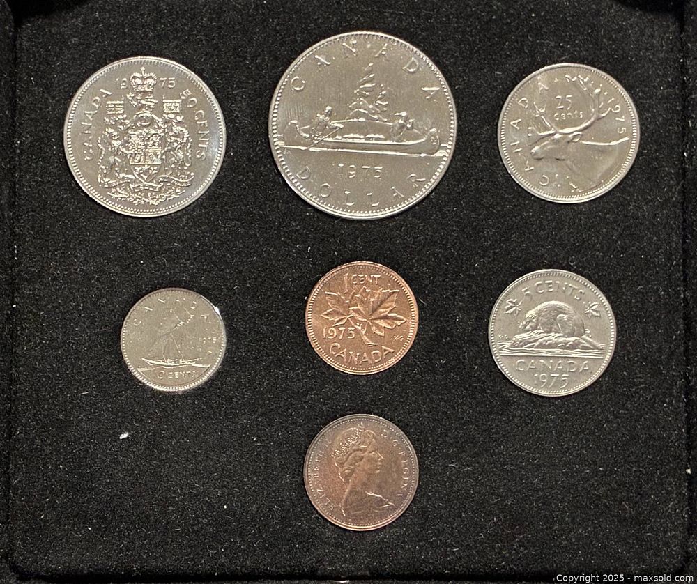 1975 Royal Canadian Mint 7-Coin Uncirculated Set | Maxsold