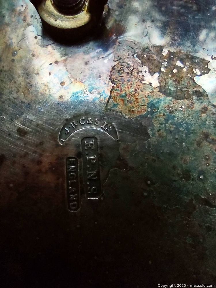 Antique English EPNS Imari condiment set | Maxsold