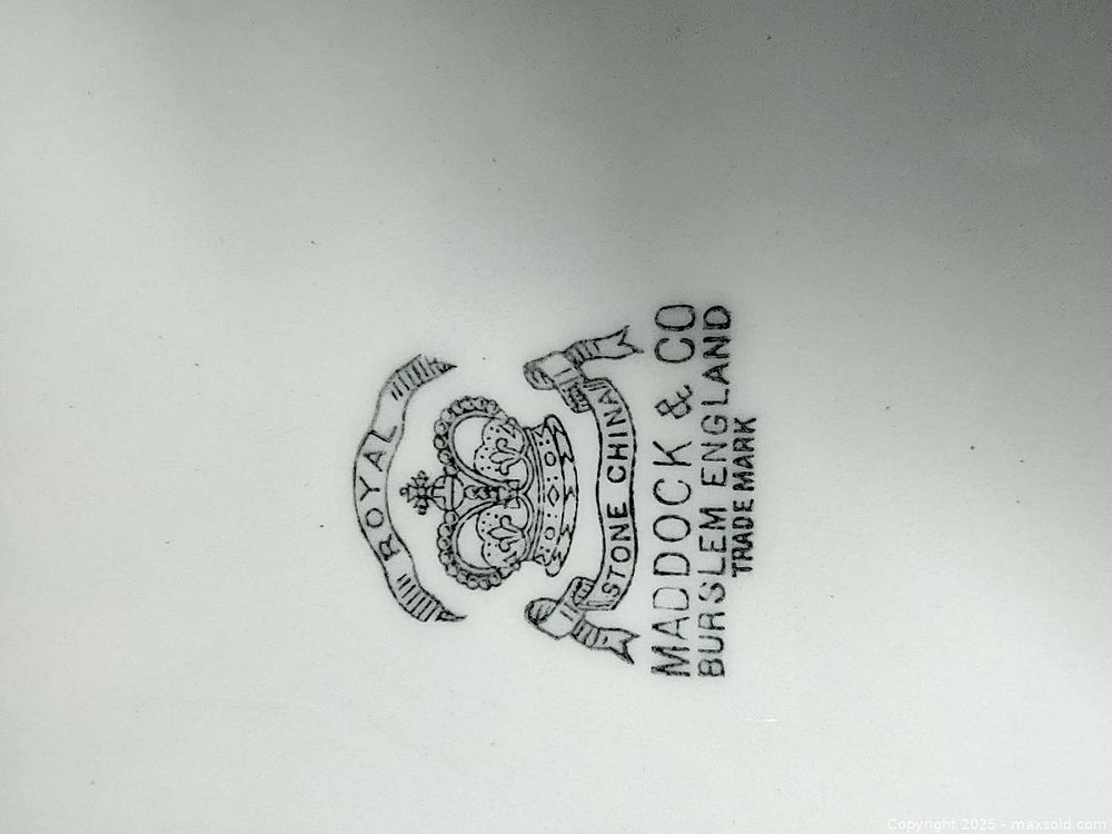 Antique Maddock & Co Burslem ironstone platter 10" x 14" | Maxsold