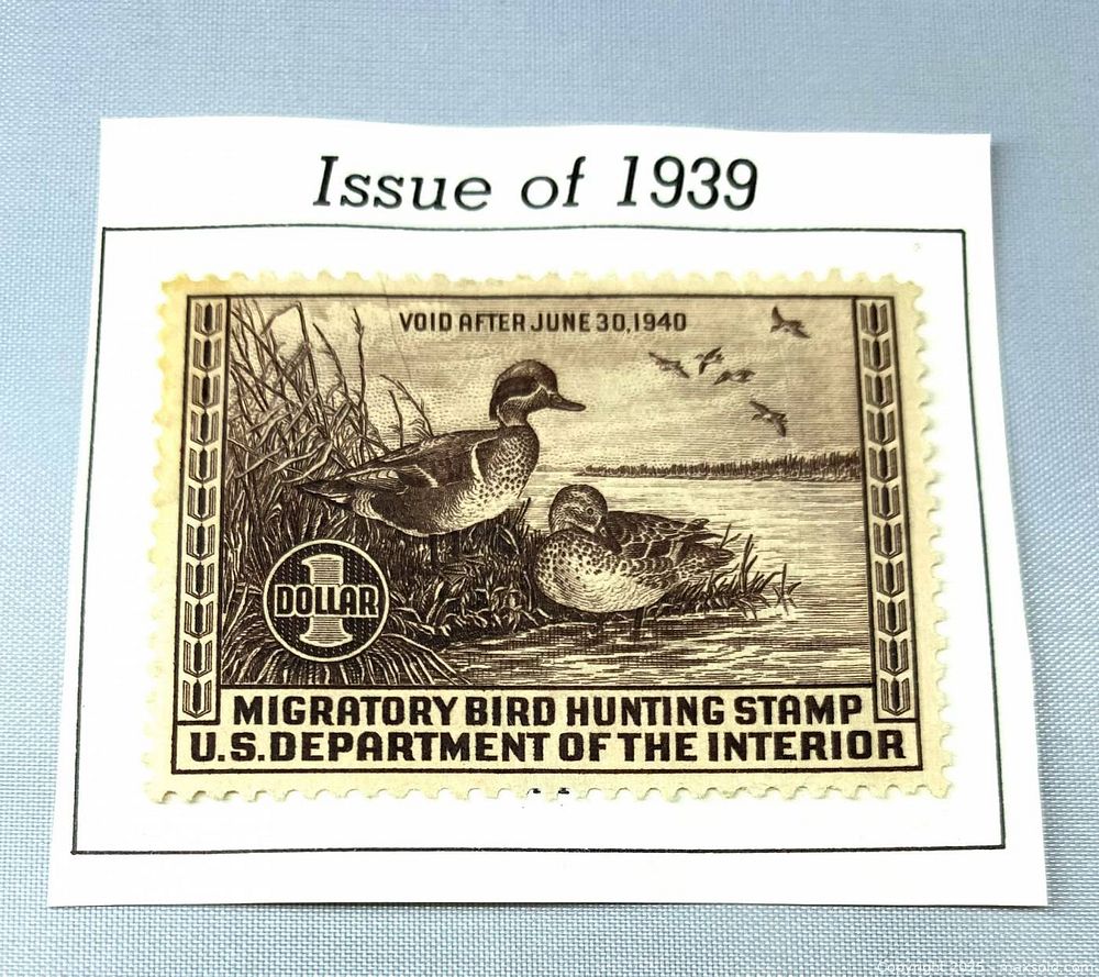 1939 U.S. Migratory Bird Hunting $1 Stamp | Maxsold