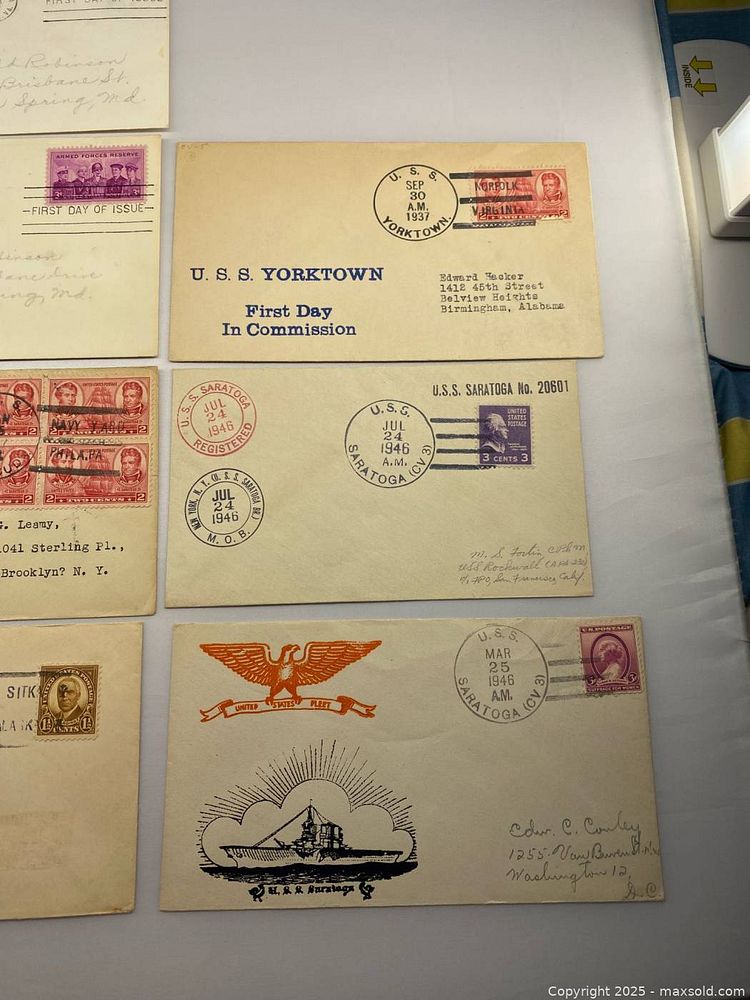 11 vintage U.S. military themed FDC envelopes | Maxsold