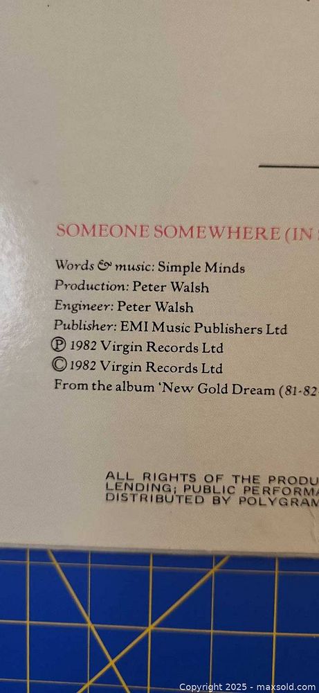 1982 Simple Minds 12" vinyl single | Maxsold