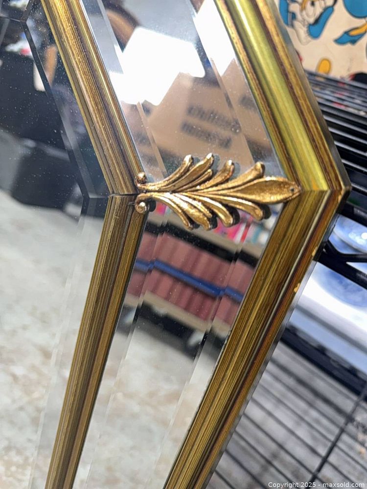 Florence Gilded Beveled Glass Mirror | Maxsold