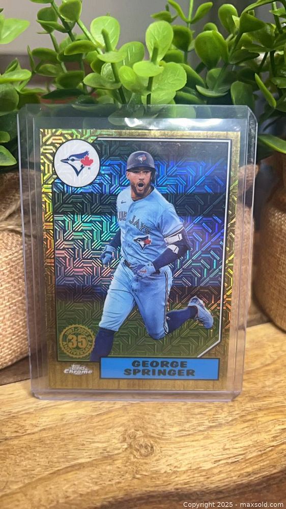 George Springer Topps Chrome 87 throwback card | Maxsold