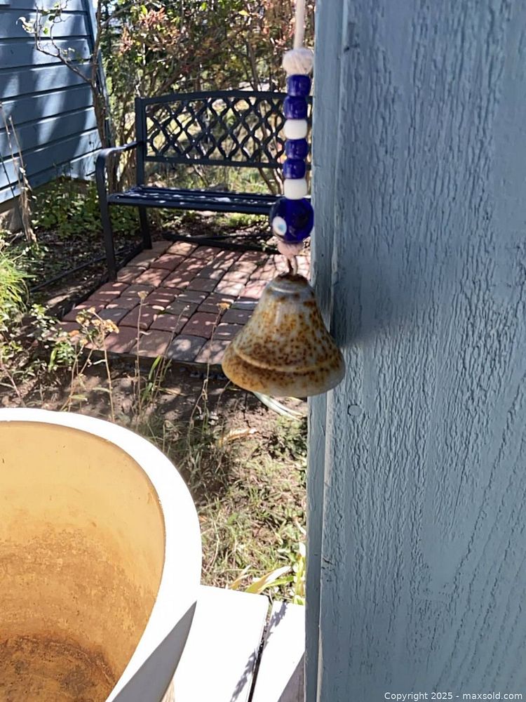 Plant stand, bird feeder, ceramic pot, bells | Maxsold