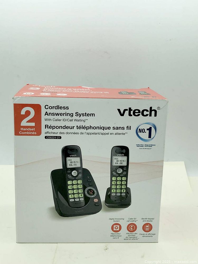 VTech two-handset DECT 6.0 cordless phone system | Maxsold