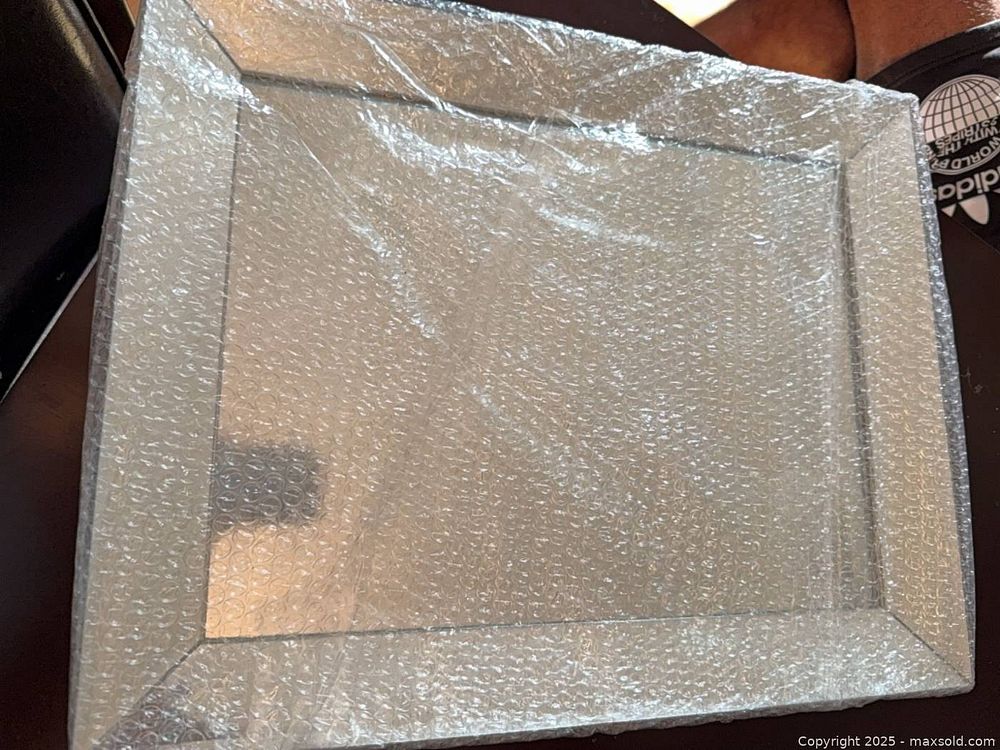 Silver mirrored serving tray, medium rectangular | Maxsold