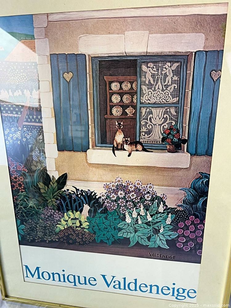 Monique Valdeneige framed cats poster | Maxsold