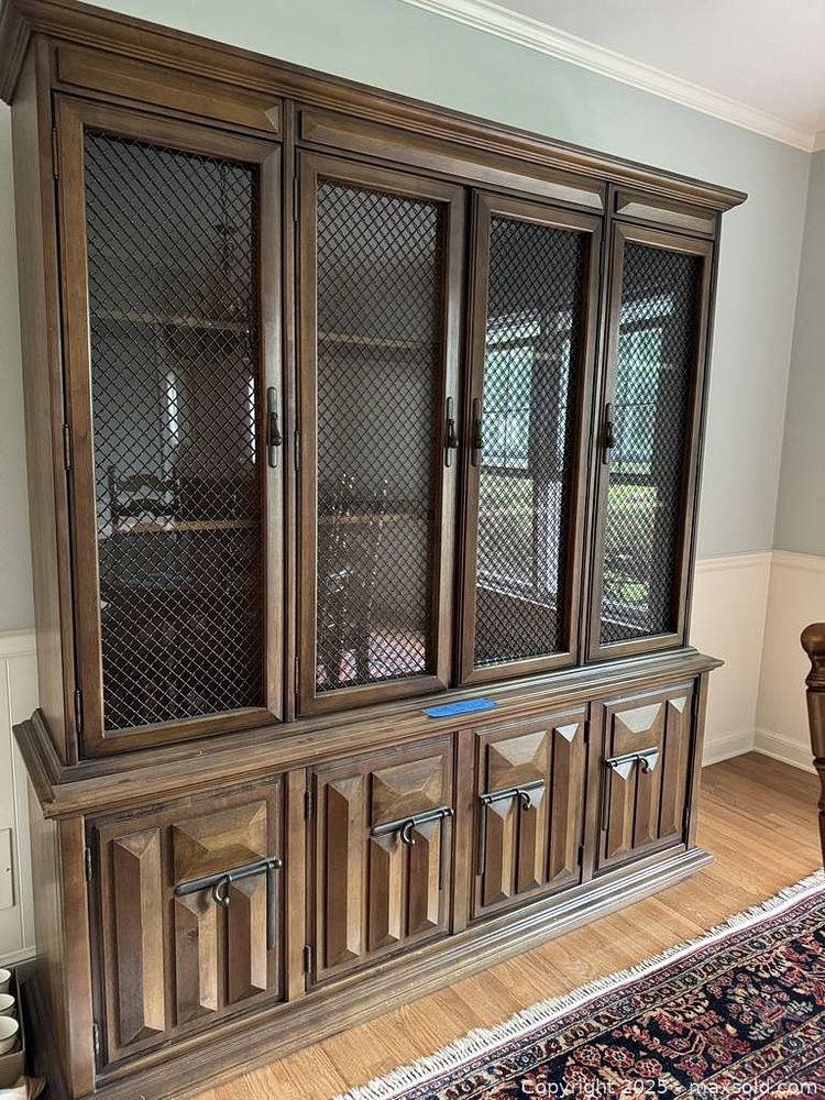 Traditional Spanish Revival China Cabinet Hutch | Maxsold