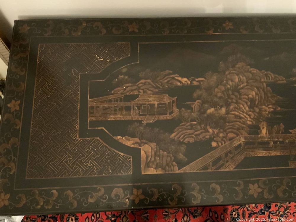 Antique Painted Chinese Desk 56x24x30 | Maxsold