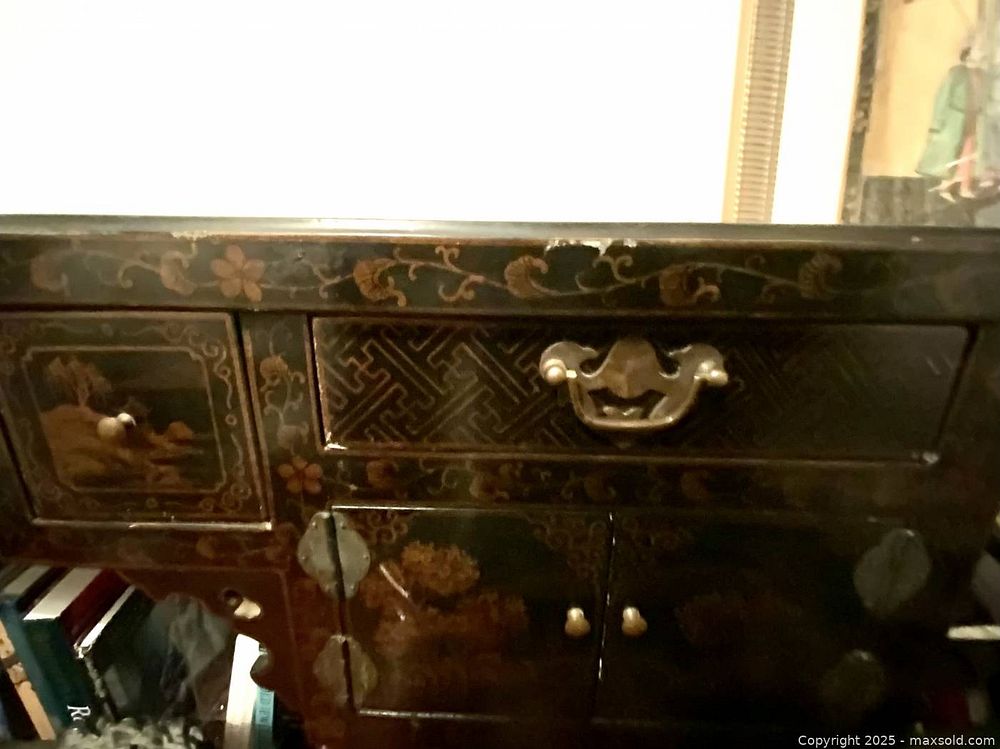 Antique Painted Chinese Desk 56x24x30 | Maxsold