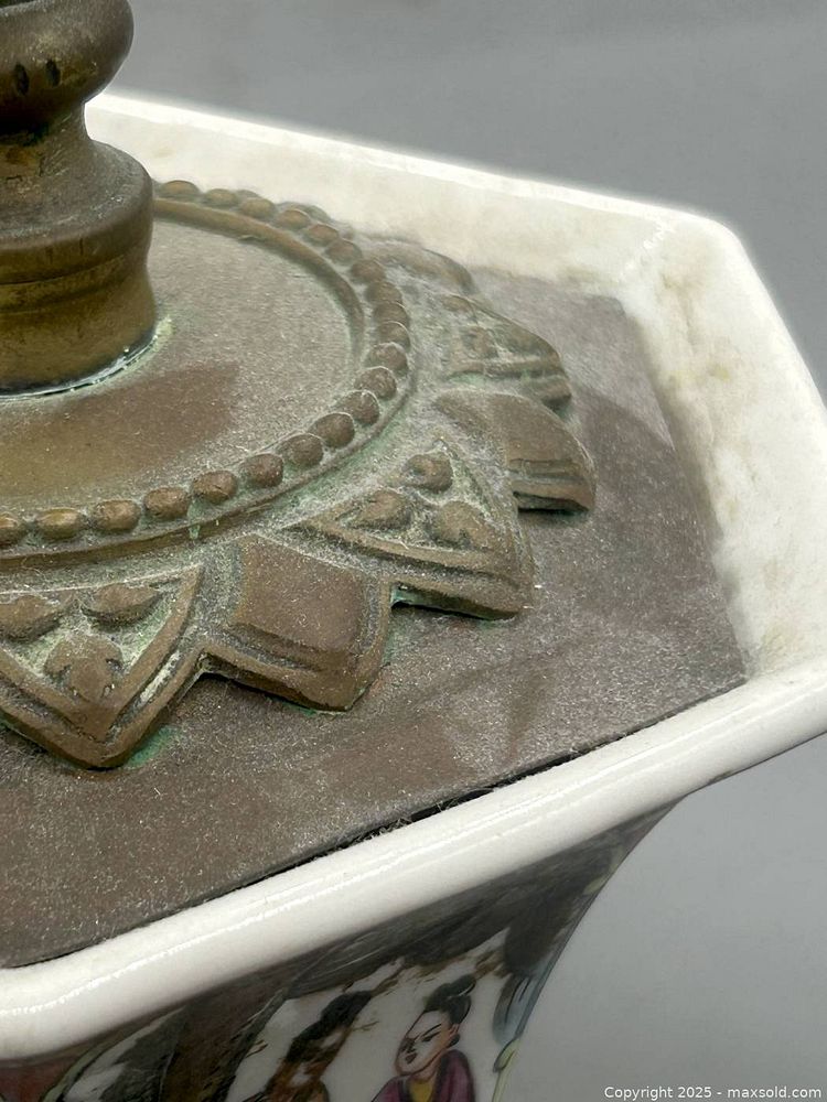 Qing Chinese Famille Rose Gu Form Vase Converted Lamp | Los Angeles ...