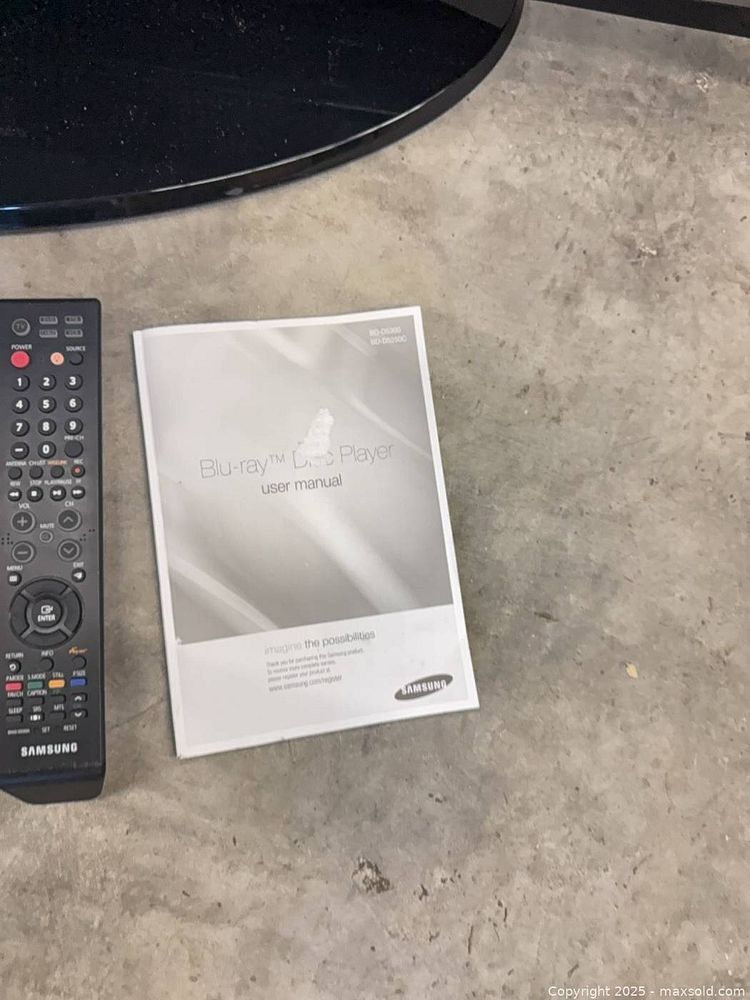 42" Samsung plasma TV with remote, stand, power cord, manual | Maxsold