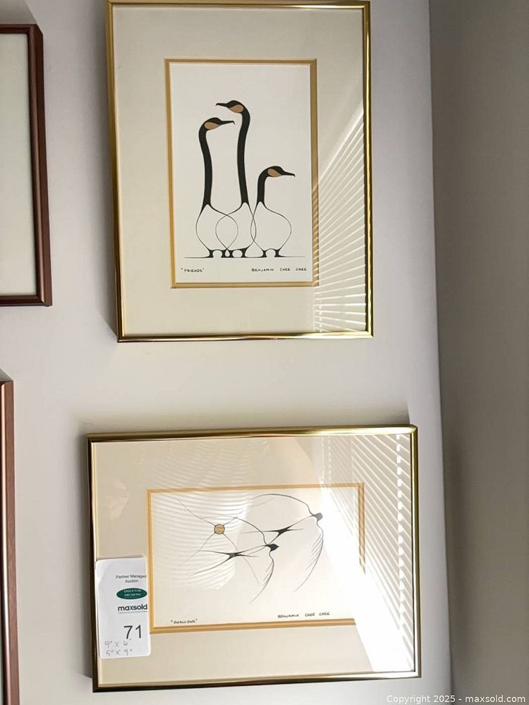 Benjamin Chee Chee framed prints pair | Maxsold